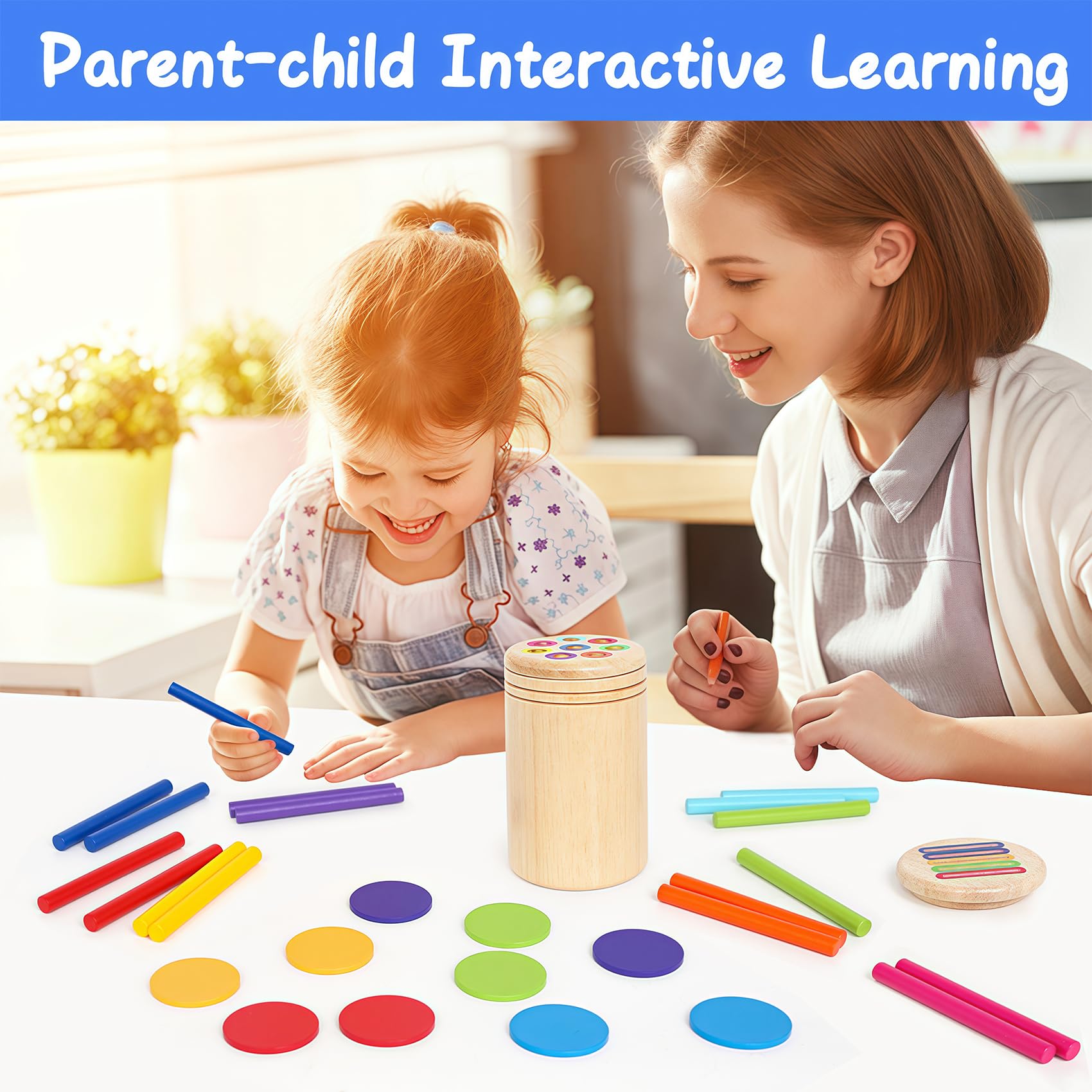 Snapklik.com : Wooden Sorting Toy Montessori Color & Shape Sorter Class ...