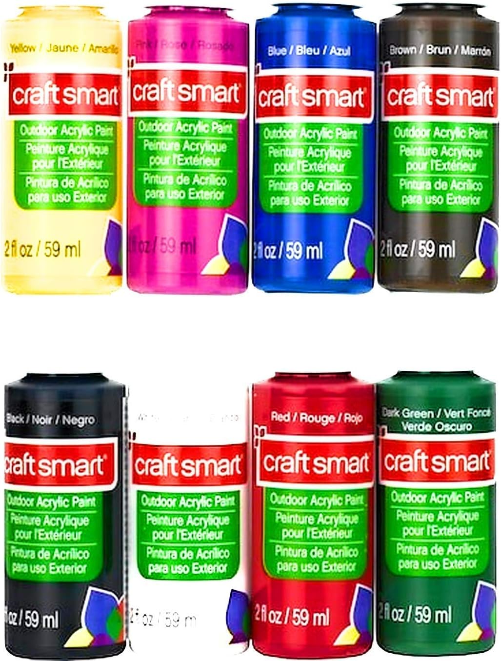 Amazon.com: Acrylic Paint-Outdoor Acrylic Paint Set by Craft Smart- 8Pc ...