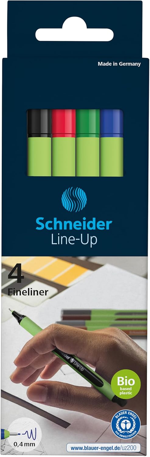 Amazon.com: Schneider Line-Up Fineliner, 0.4 mm Fiber Tip, Light Green ...
