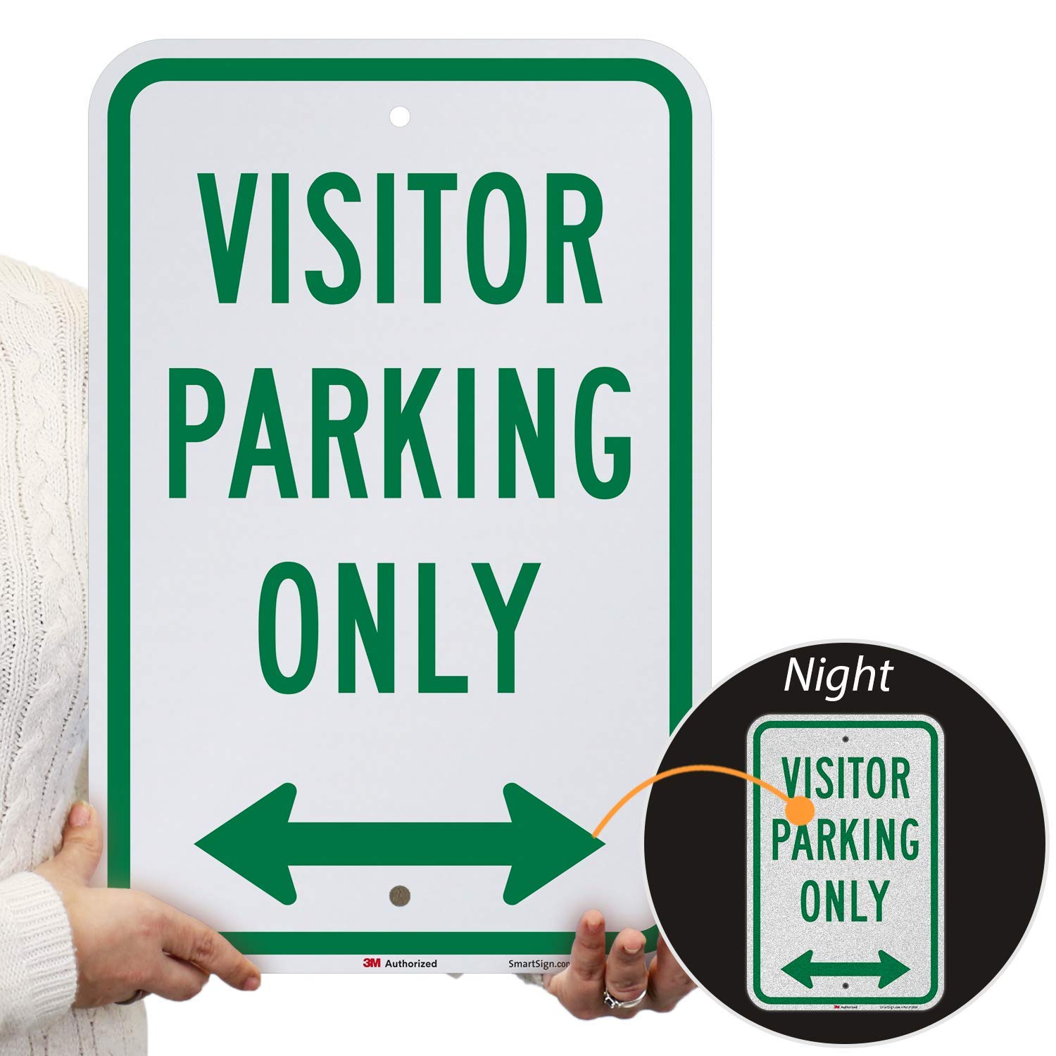 SartSign 3 Engineer Grade Reflective Sign, Legend"Custoer And