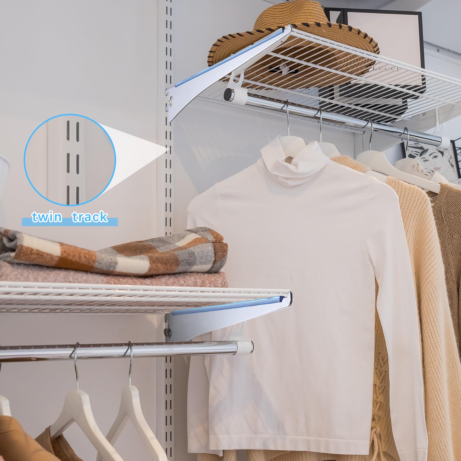 Snapklik.com : Gisafai 10 Pack Shelf Bracket Adjustable Shelving ...