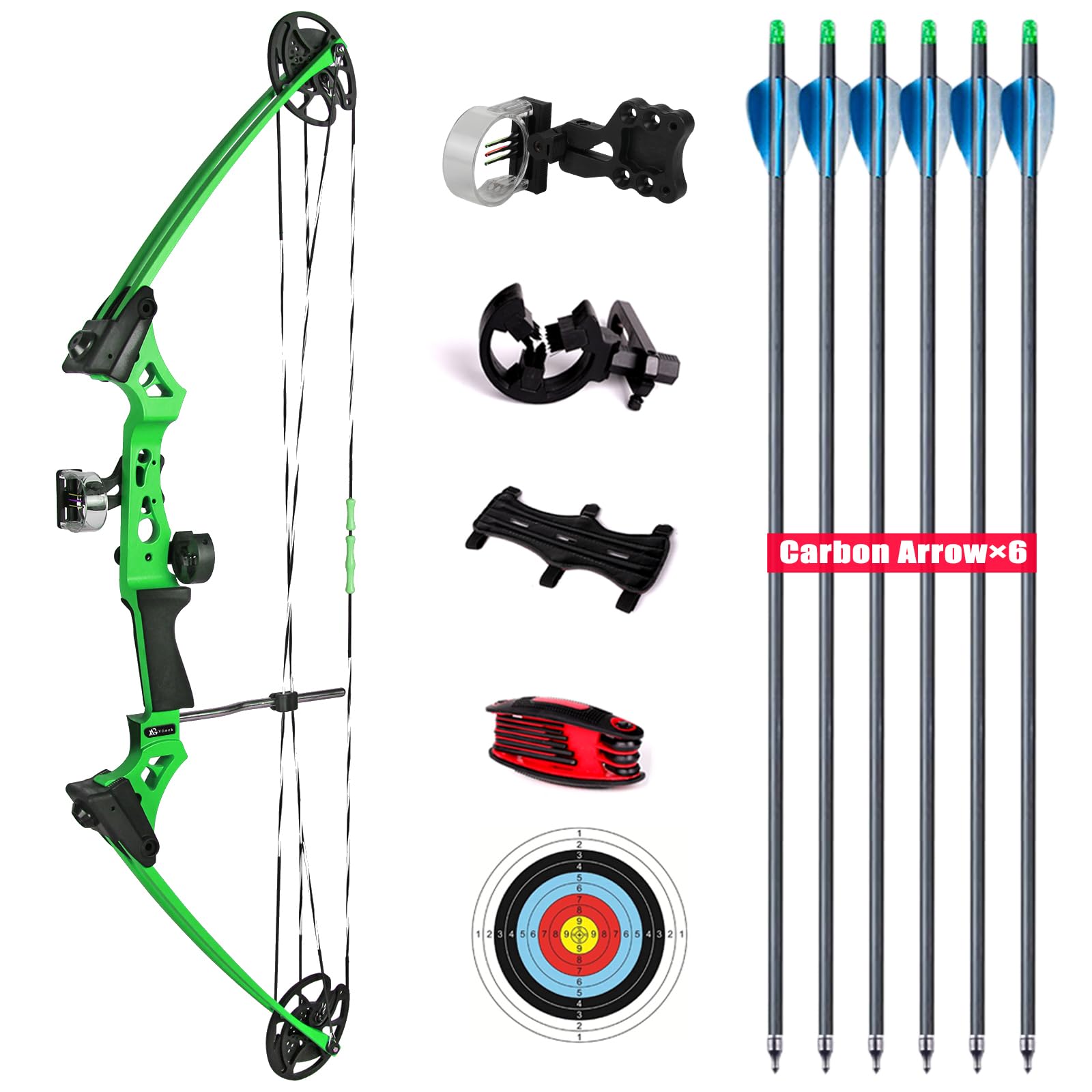 XGeek Archery Compound Bow and Arrow kit, Youth Compound Bow for Kids ...