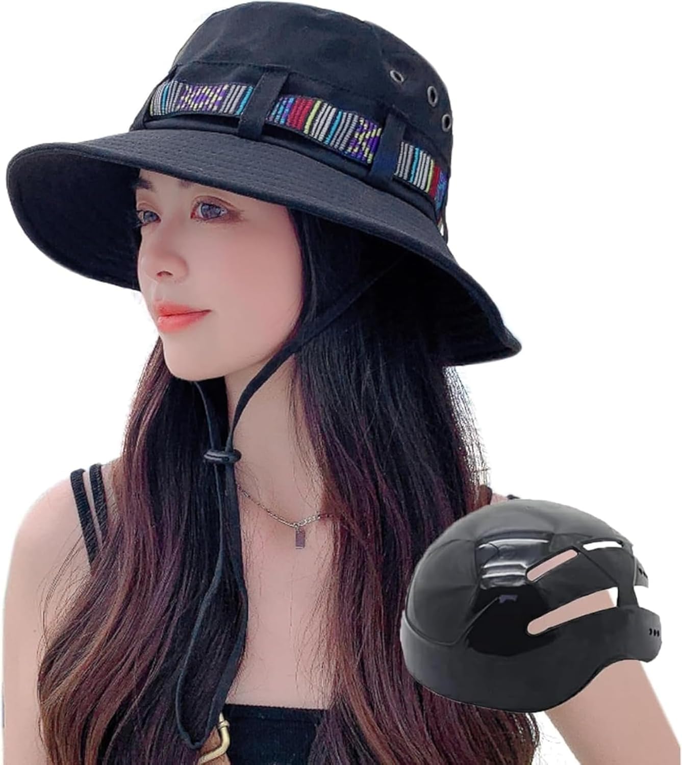 Amazon.com: Bucket Hat with Bicycle Sun Hats Unisex Breathable Head ...
