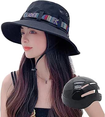 Amazon.com: Bucket Hat with Bicycle Sun Hats Unisex Breathable Head ...