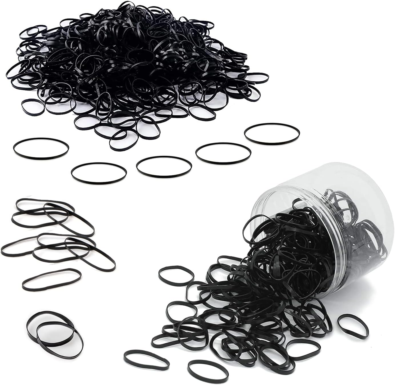 Hair Elastic Bands,500PCS Mini Hair Rubber Bands,Soft Elastic Bands for ...