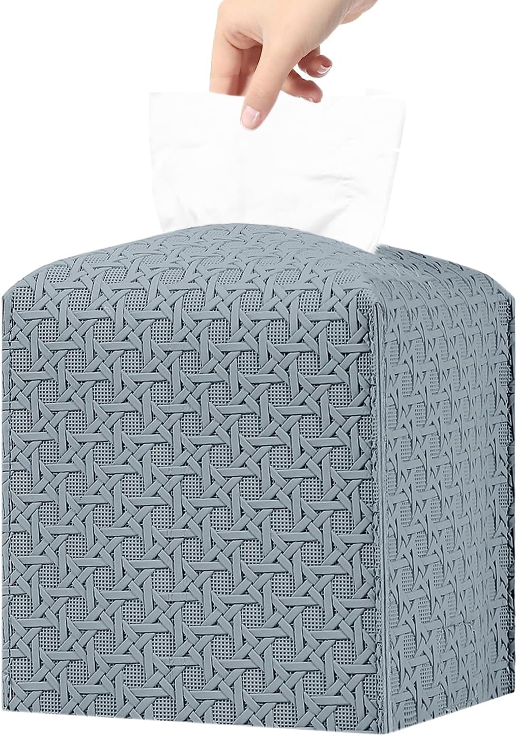 Amazon.com: Tissue Box Cover, Square PU Leather Tissue Box Holder ...