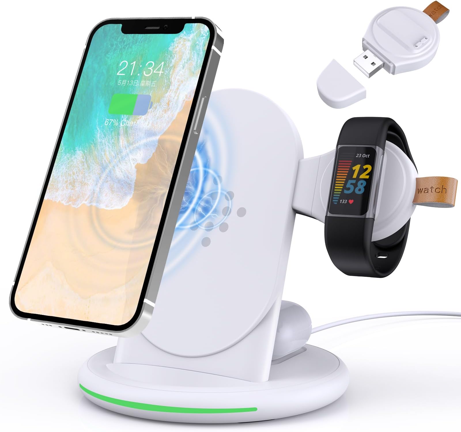 Amazon.com: GEEKERA Wireless Charger for Samsung, 3 in 1 Foldable ...