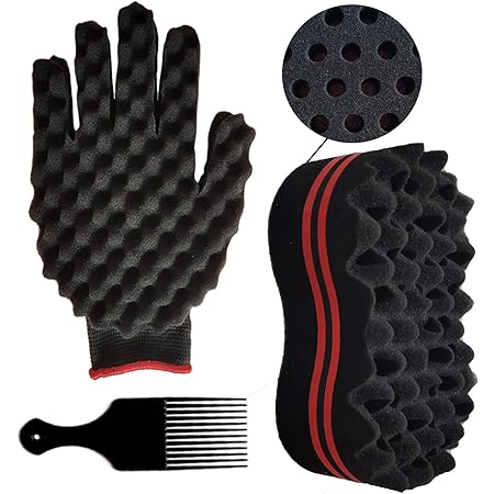 Amazon.com : 2PCS Hair Curl Sponge Gloves, Magic Curly Sponge Gloves ...