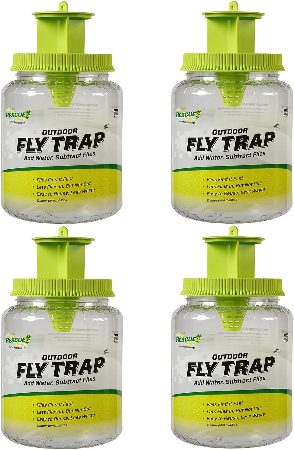 Amazon.com : RESCUE! Fly Trap Max – Extra Large Reusable Outdoor Fly ...