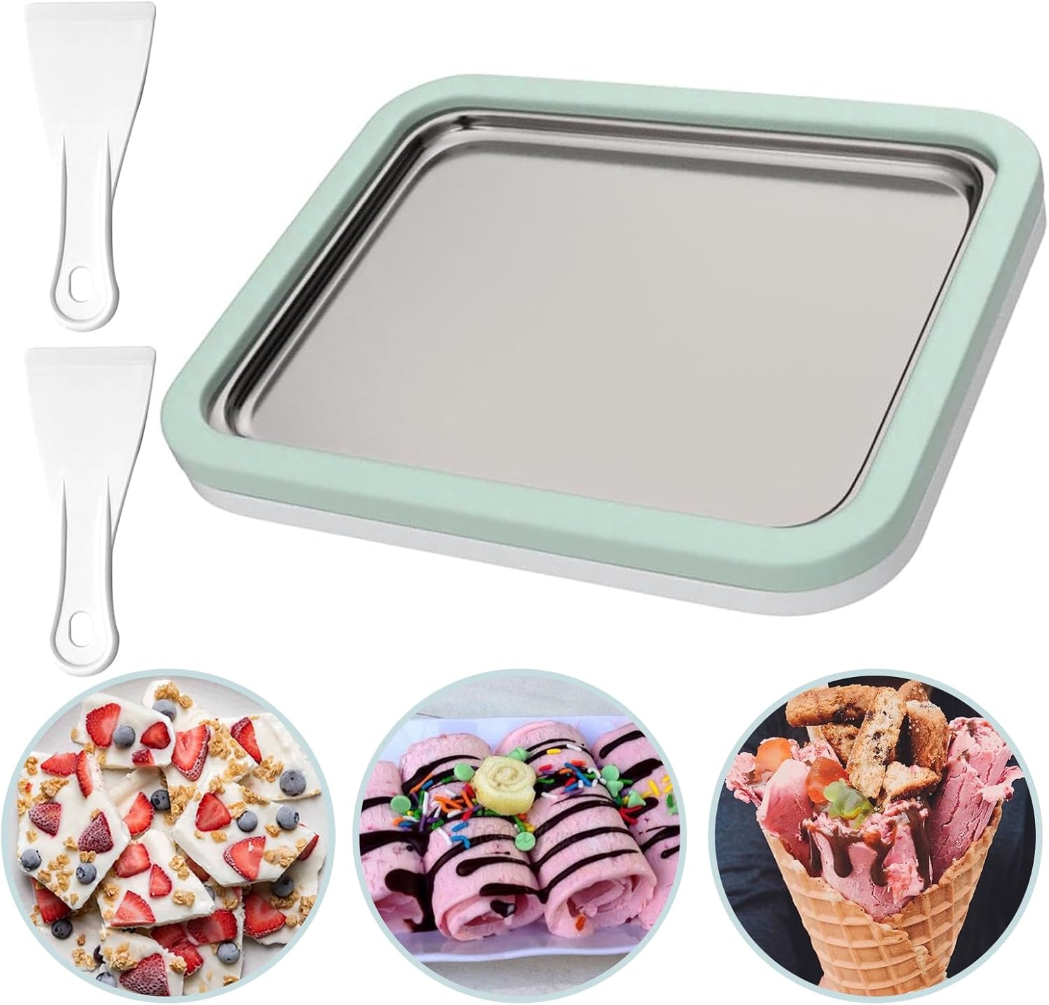 Amazon.com: Rolled Ice Cream Maker, Instant Ice Cream Machine, Instant ...