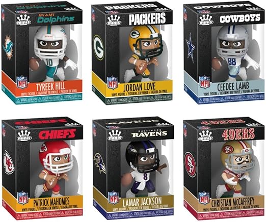 Amazon.com: Funko NFL Minis Collectible Vinyl Figures, 6-Piece Set ...