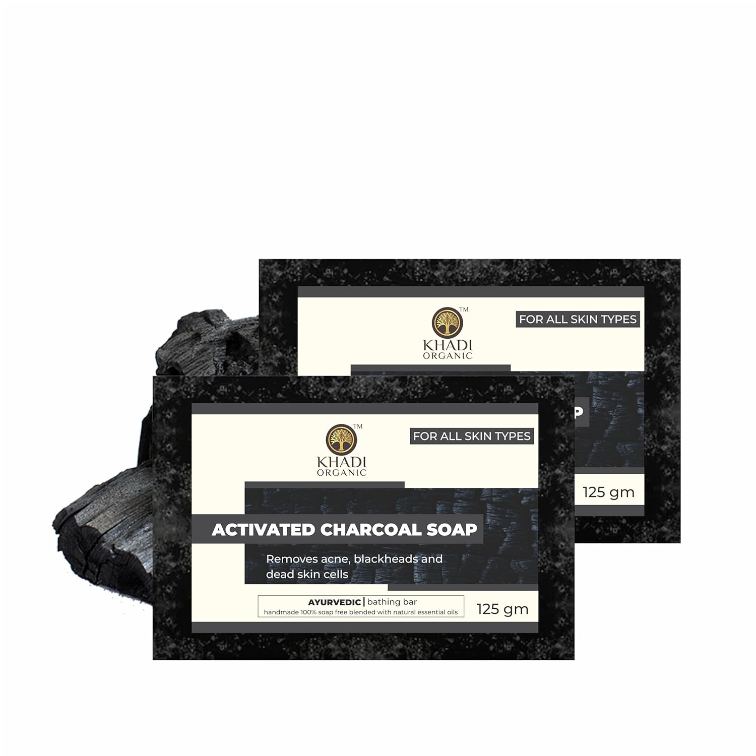 Buy Khadi organic Activated Charcoal Soap | For Oil Free Skin |Handmade ...