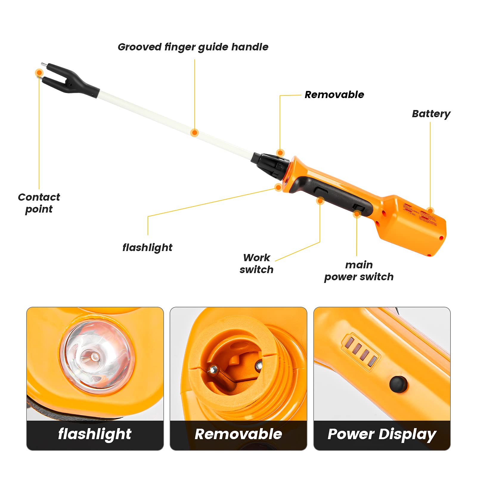 Anbull Electric Livestock Prod, Rechargeable Cattle Prod for Cows Dogs ...