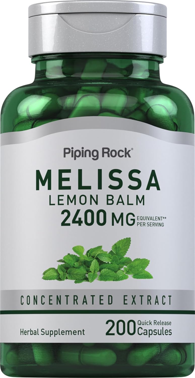 Amazon.com: Piping Rock Lemon Balm Capsules 2400mg | 200 Count | Lemon ...