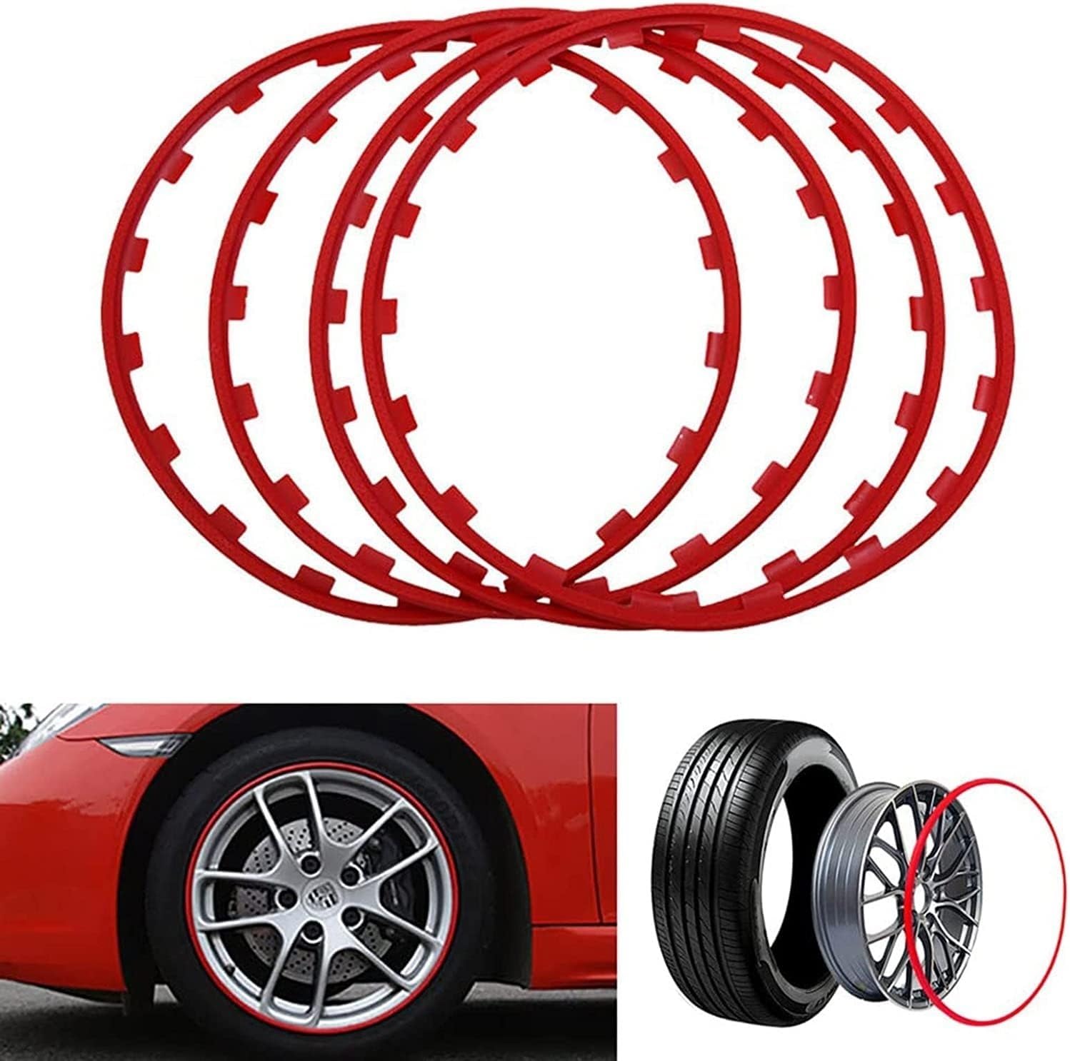 Amazon.com: Alloy Wheel Protectors 16-20 Inch Wheel Guard Rim ...