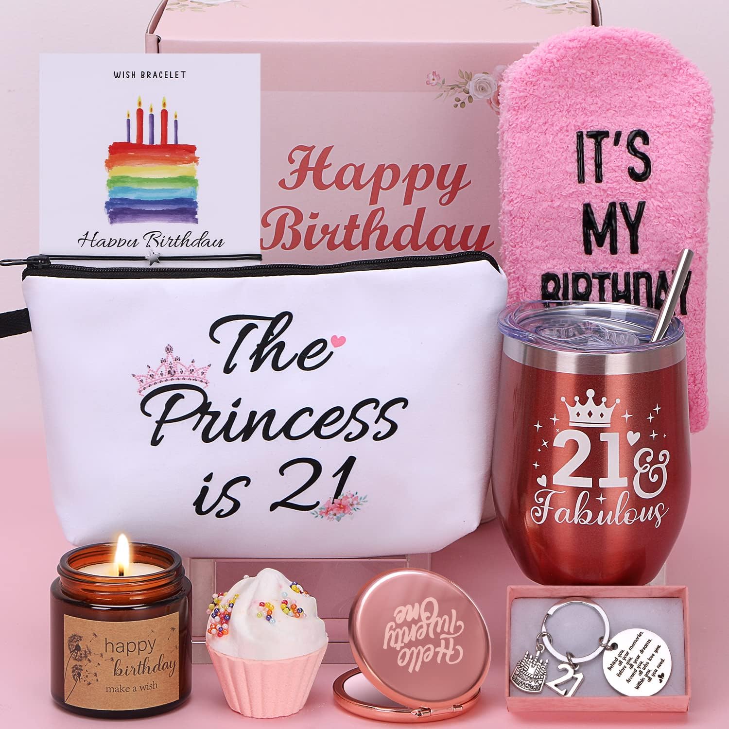 21st Birthday Gifts for Her, Personalised 21st Birthday Hampers for ...