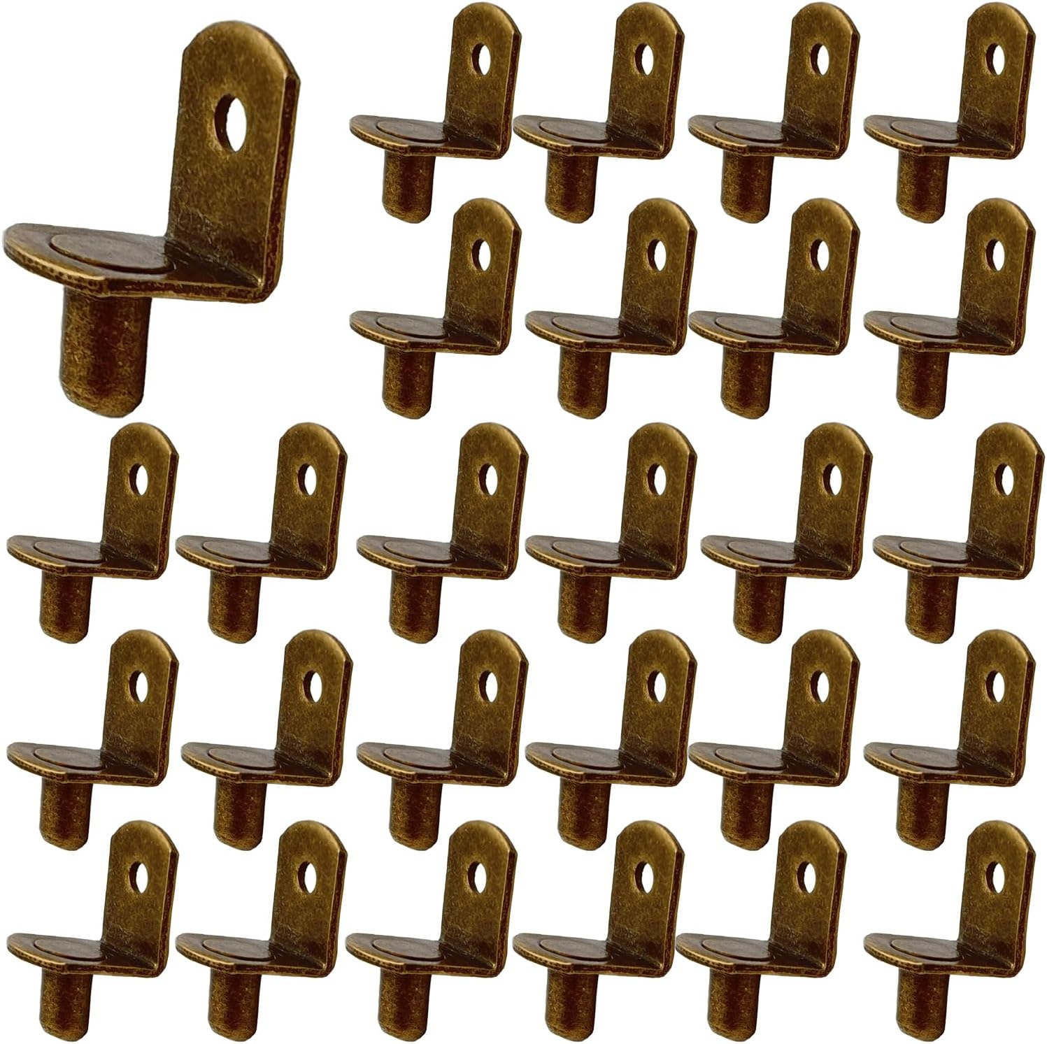 Amazon.com: 50 Pack Shelf Support Pegs, 6mm Metal Nickel L-Shaped ...