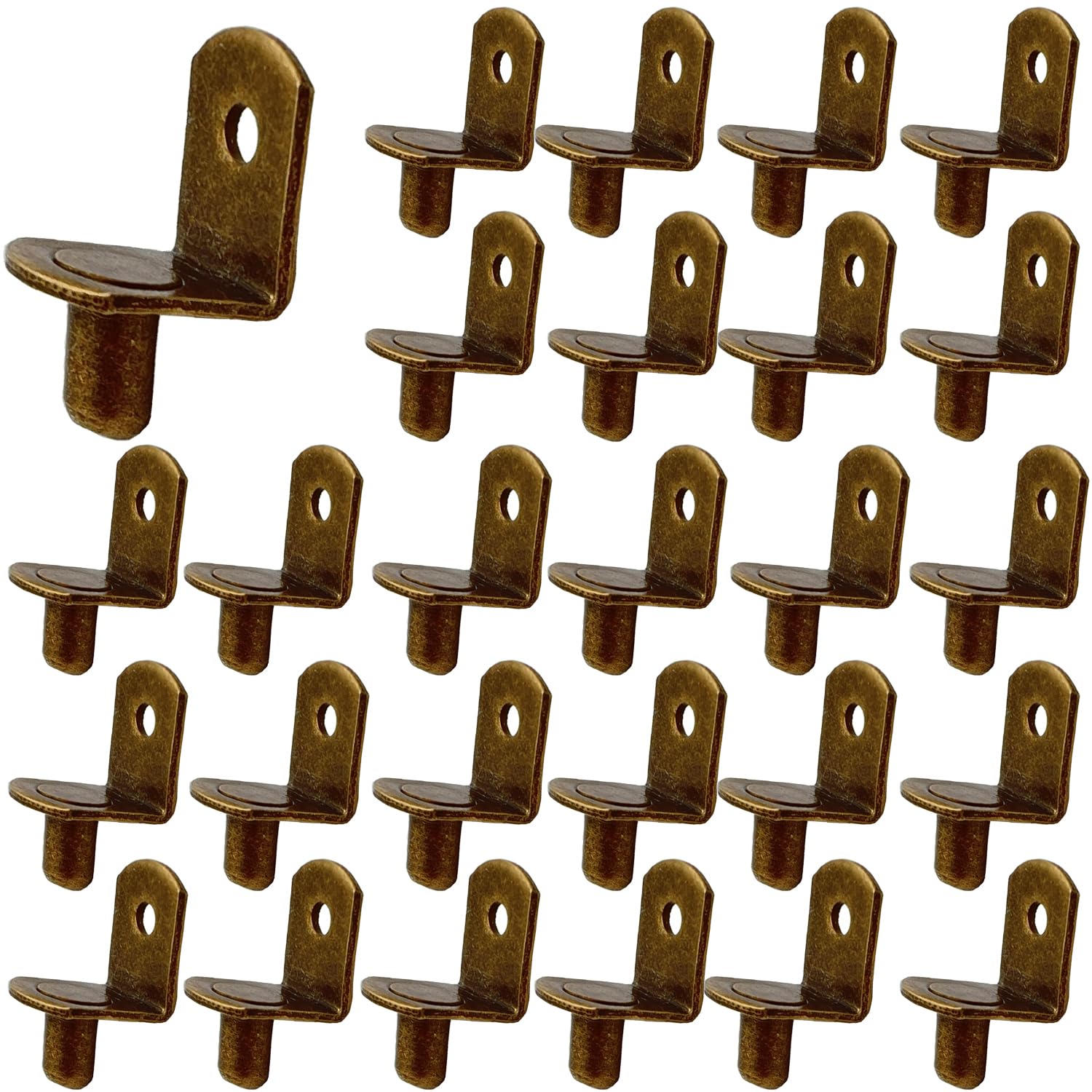 Amazon.com: 50 Pack Shelf Support Pegs, 6mm Metal Nickel L-Shaped ...