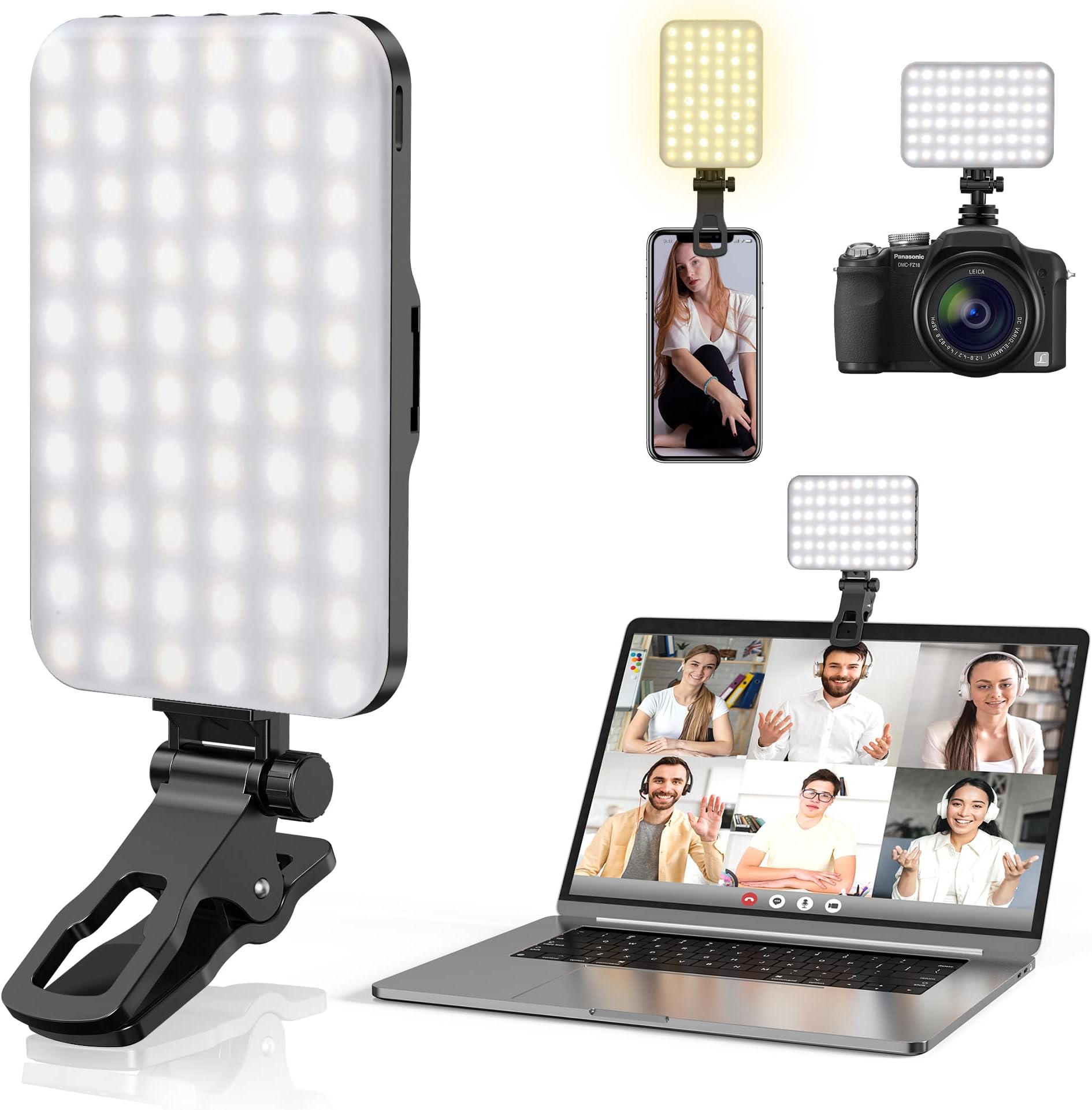 Amazon.com: ANAUTIN Selfie Light, 60 LED 2200mAh Rechargeable Cell ...