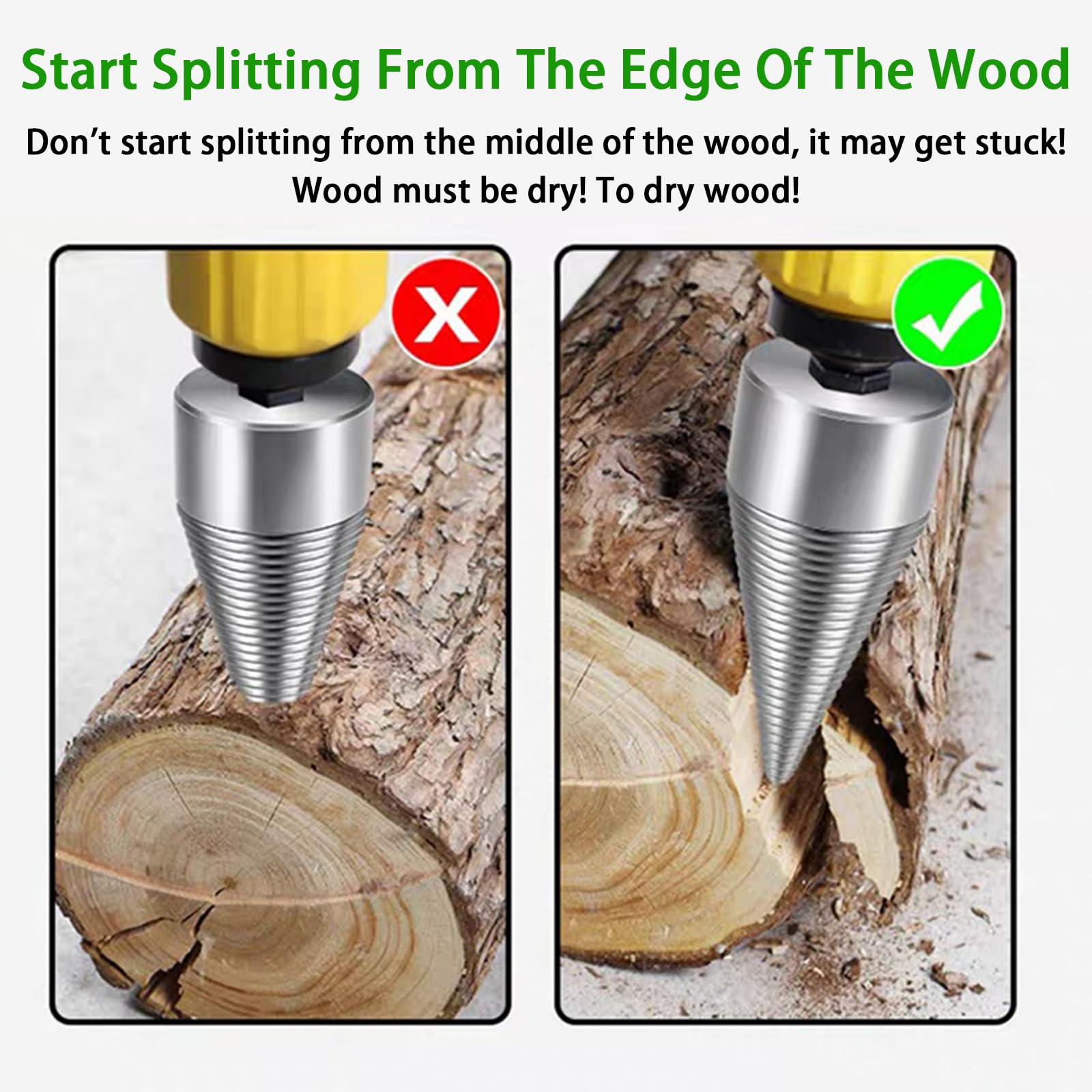Firewood Drill Bit AASONS Wood Splitter Firewood Drill-Bit - Kindling ...