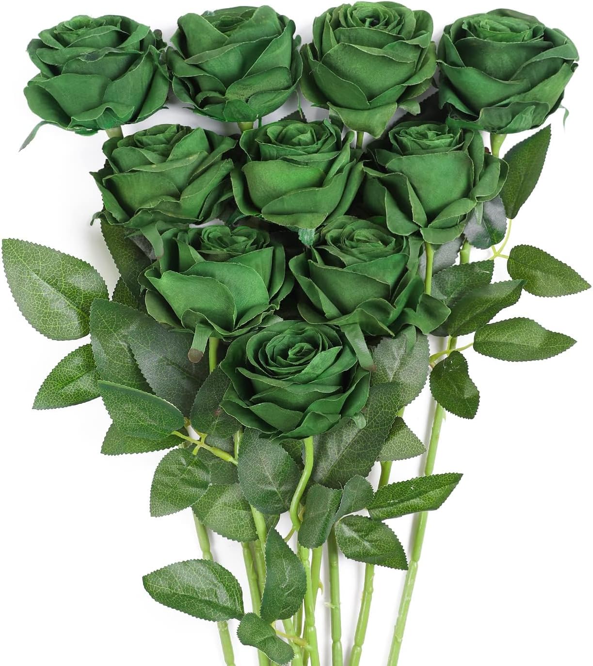 Amazon.com: JUSTOYOU 10Pcs Artificial Roses Flowers, Realistic Blossom ...