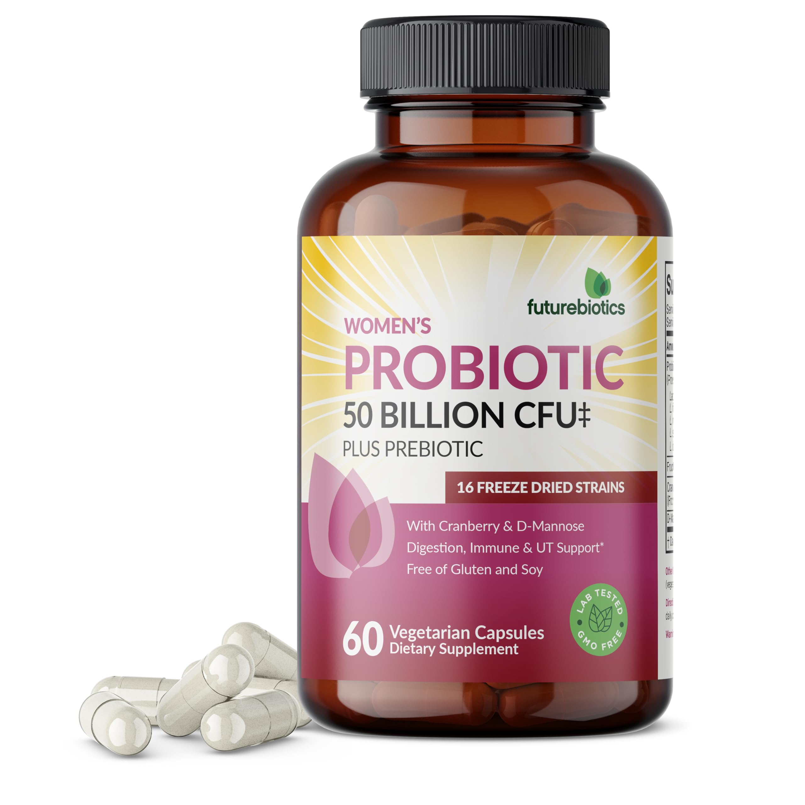 Snapklik.com : Futurebiotics Womens Probiotic 50 Billion CFU + Prebiotic
