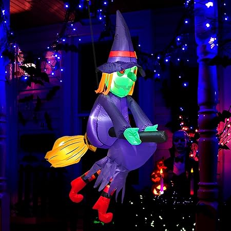 Amazon.com: Joiedomi 6 FT Tall Halloween Inflatable Three Witch Around ...
