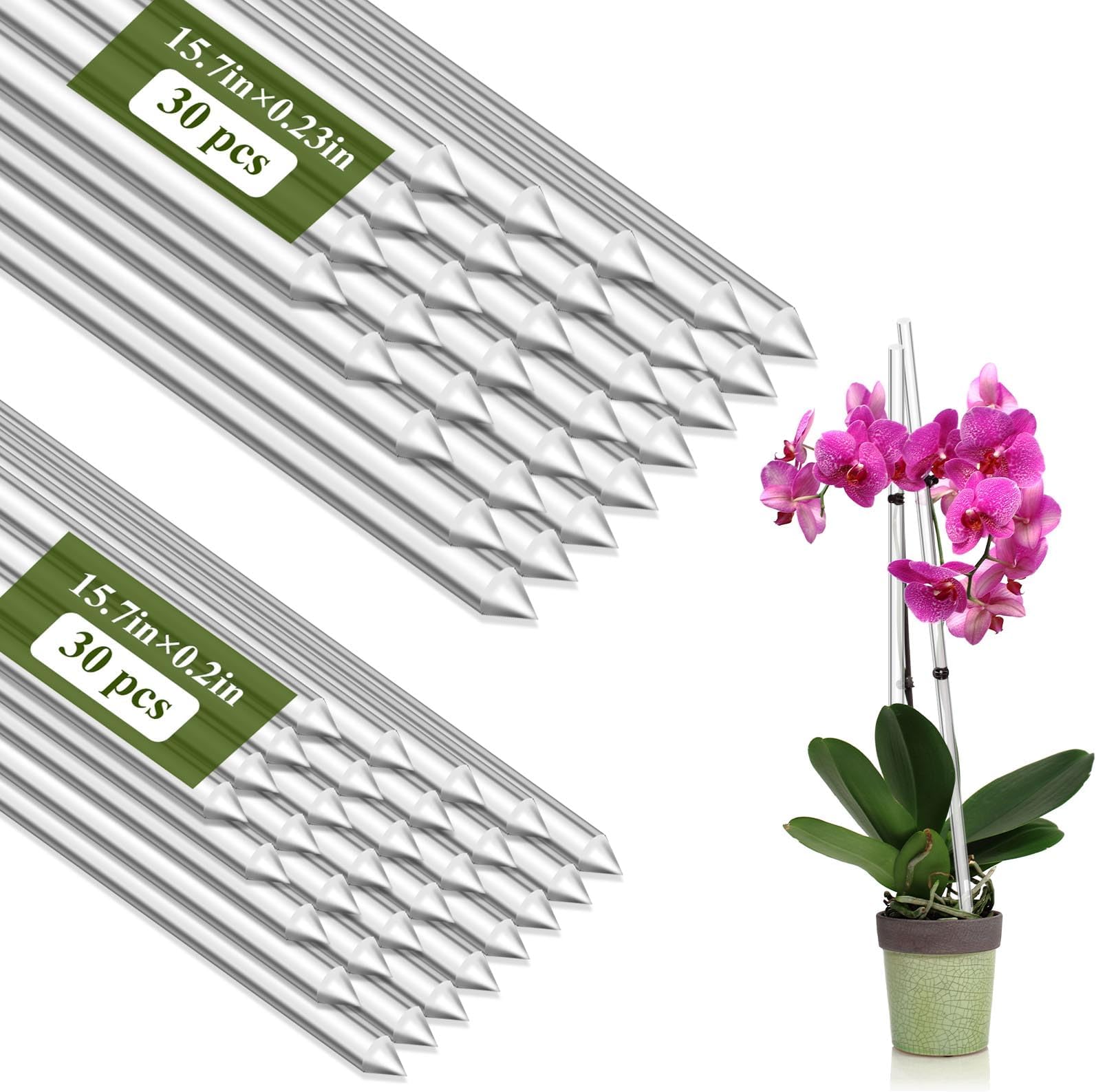 Amazon.com : Tebery 50 Pcs 17.3 Inch Acrylic Plant Stakes, Clear Garden ...