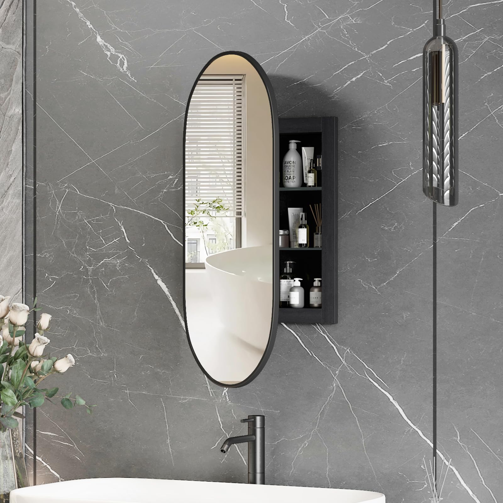 Oval Recessed Medicine Cabinet