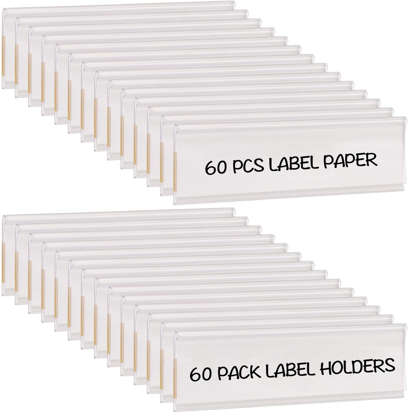 Amazon.com : 60 Pcs 4 x 1.2 Inch Adhesive Label Holders with 60Pcs ...