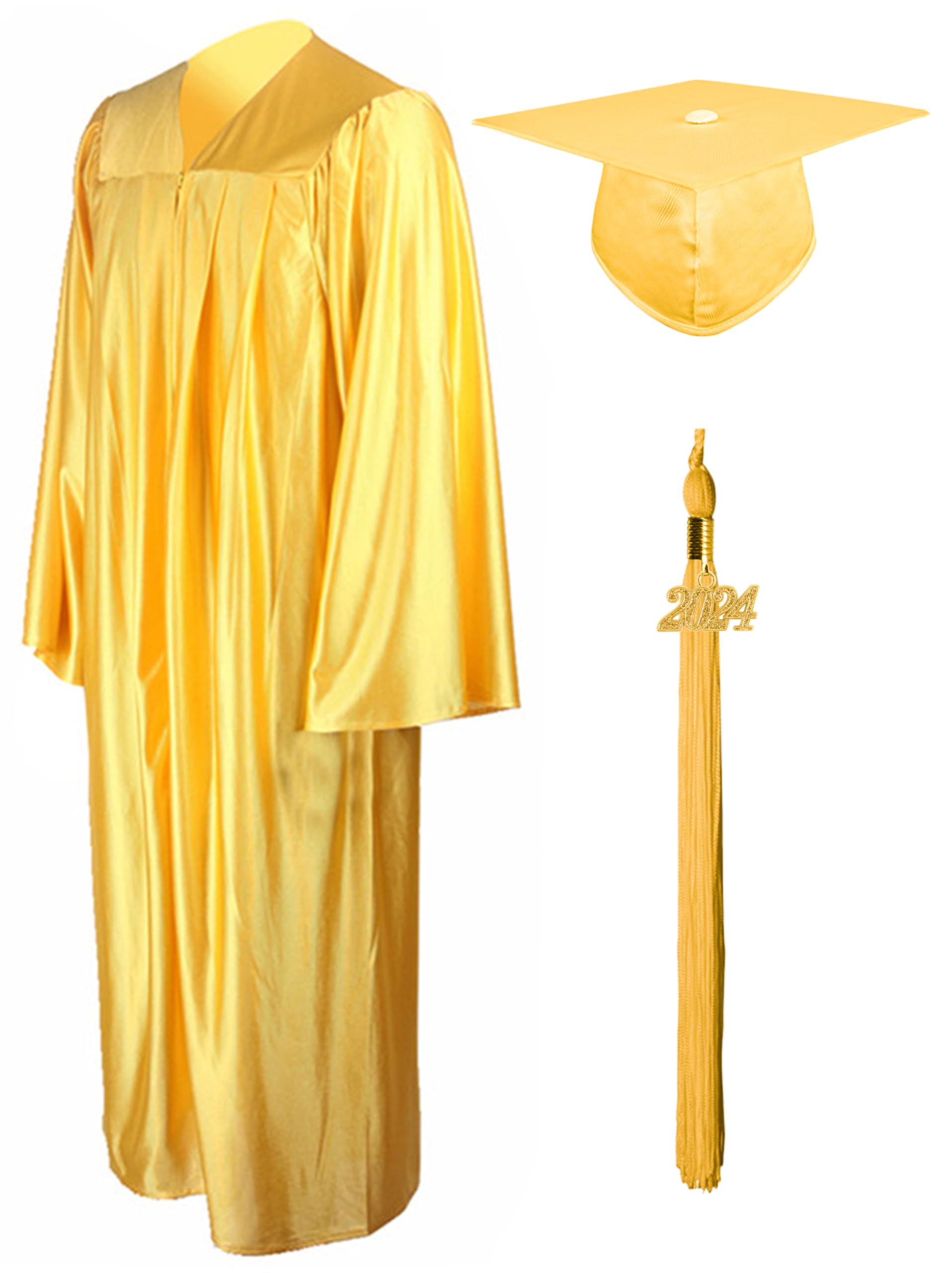 Snapklik.com : GraduationMall Shiny Graduation Gown Cap Tassel Set 2024 ...