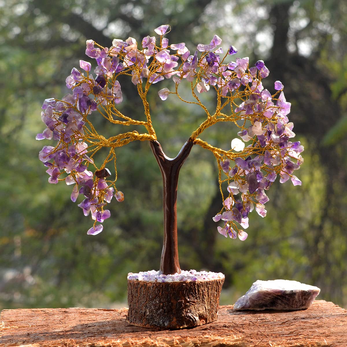 Reiki Crystal Products Amethyst Stone Tree 300 Beads Crystal Tree Stone ...