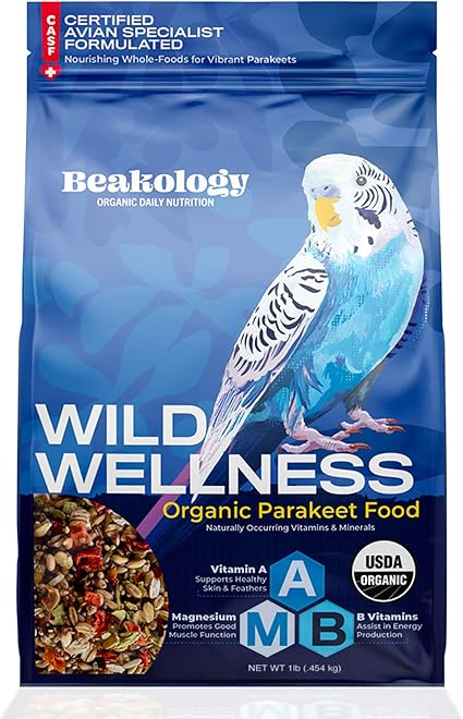 Amazon.com : Beakology Wild Wellness Organic Parakeet Food, USDA ...