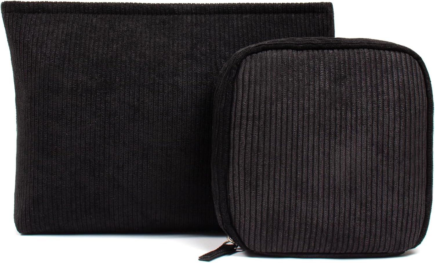 Amazon.com : 2Pcs Makeup Bag for Women, Large Corduroy Cosmetic Bag ...