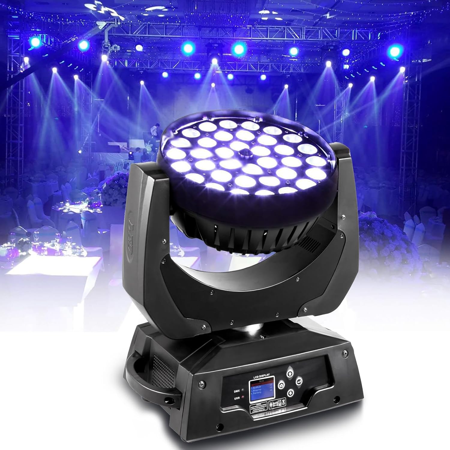 Amazon.com: VEVOR 36 x 10W LED Stage Lights Moving Head 4 Color Beam ...