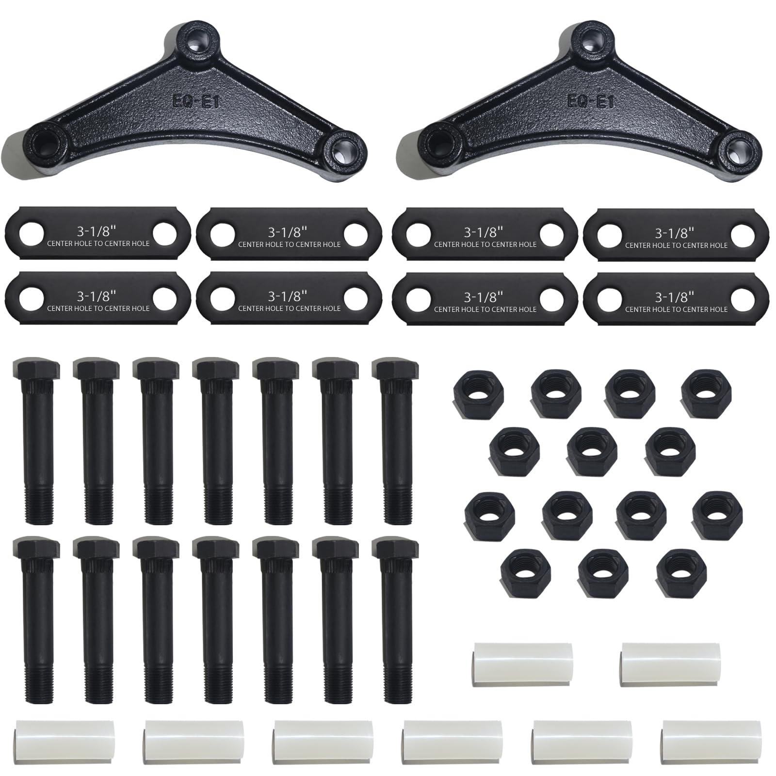 Snapklik.com : Trailer Axle Equalizer Shackle Kit 3-1/8" Straps ...
