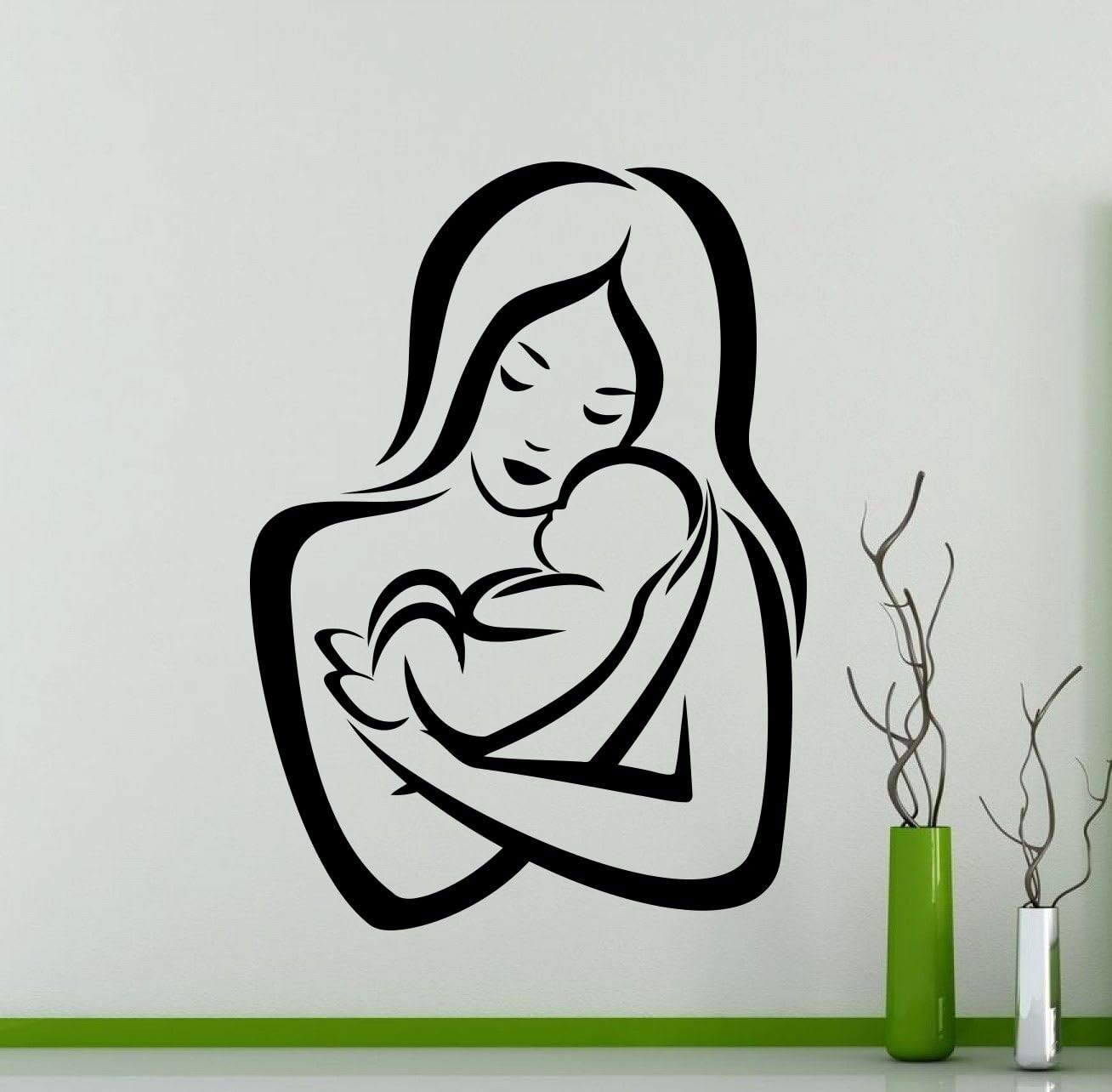 Amazon.com: Mother and Baby Wall Vinyl Decal Mother Love Sticker Home ...