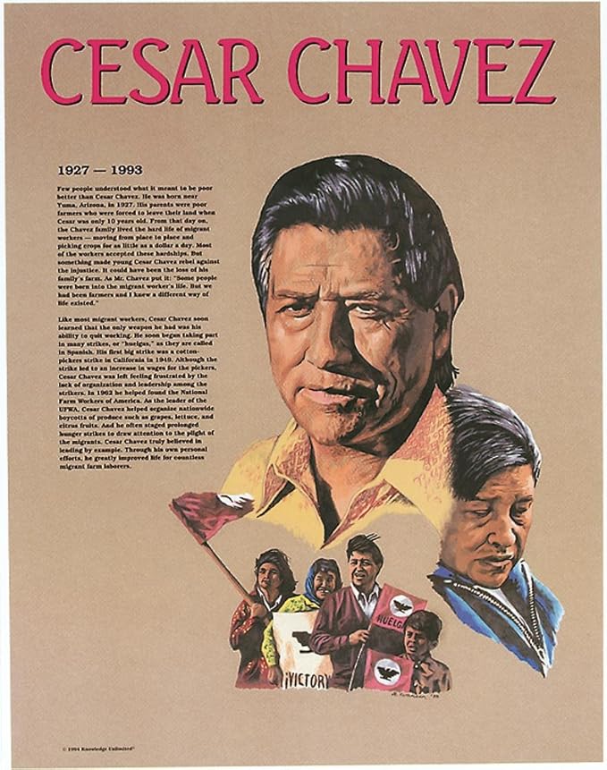 Amazon.com: Cesar Chavez - Hispanic Heritage Poster: Prints: Posters ...