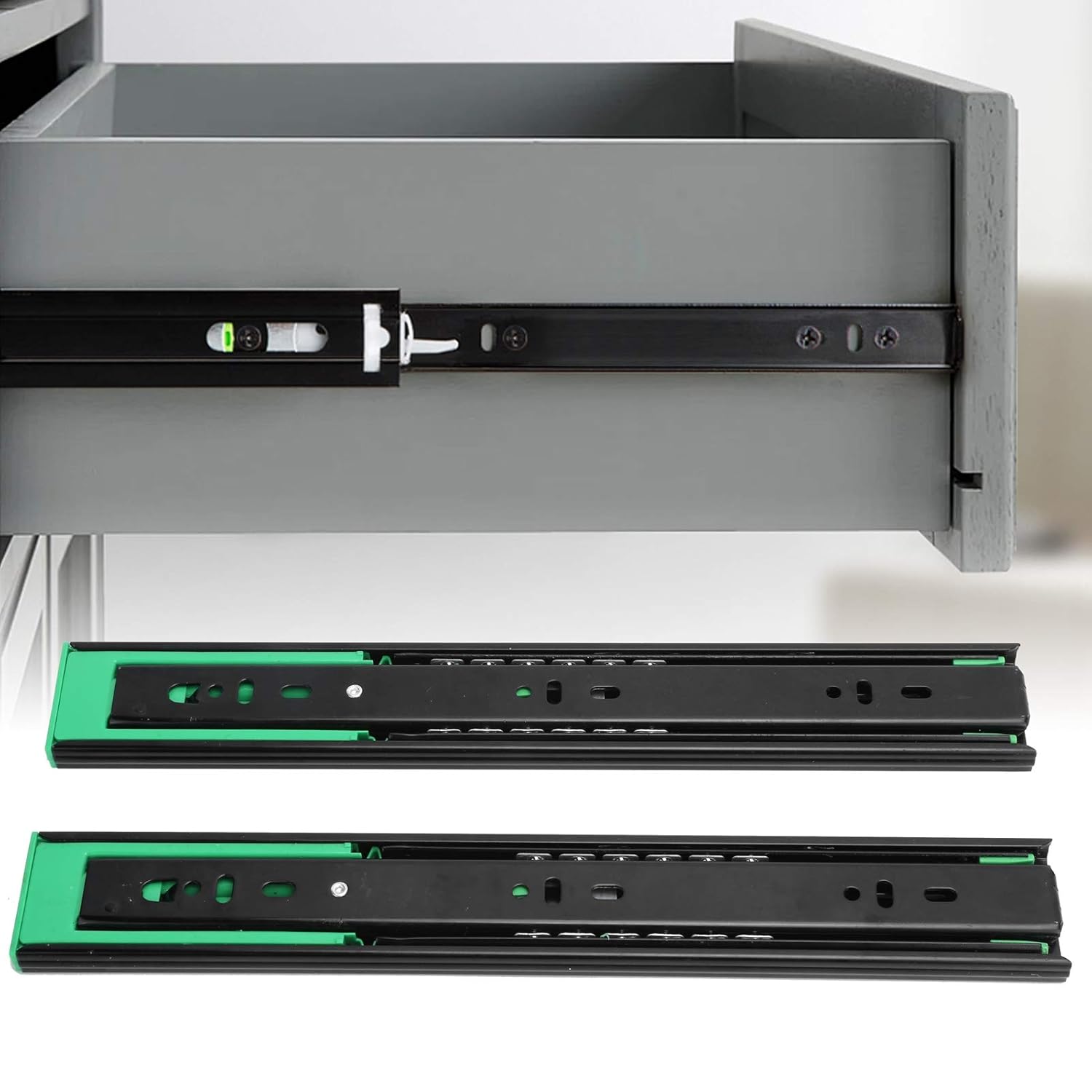 Drawer Slide Rail, Drawer Sliding Track 77 Load Capacity Cold Rolled ...