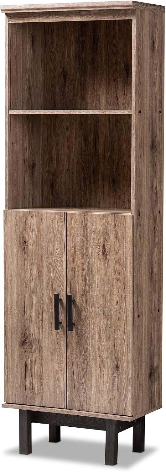 Amazon.com: Baxton Studio Bookcases, One Size, Oak/Black : Home & Kitchen