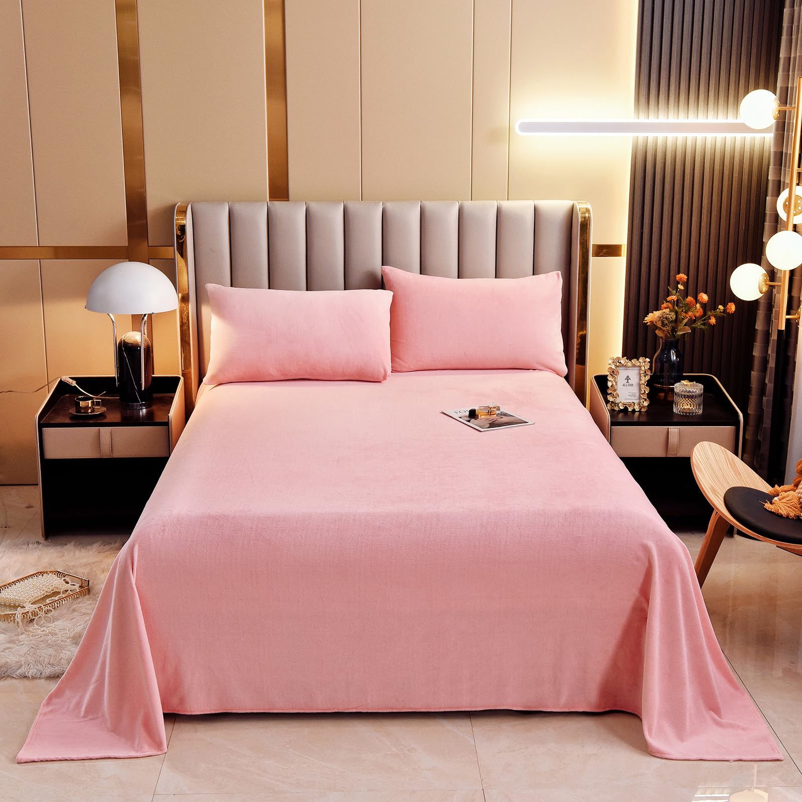 Amazon.com: LweiPsqLin Velvet Sheets Set,Fleece Sheets Set Bed Sheets ...