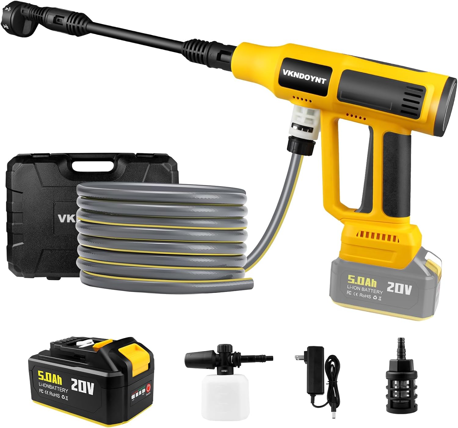 Amazon.com : Cordless Pressure Washer, 2000PSI MAX Portable Pressure ...