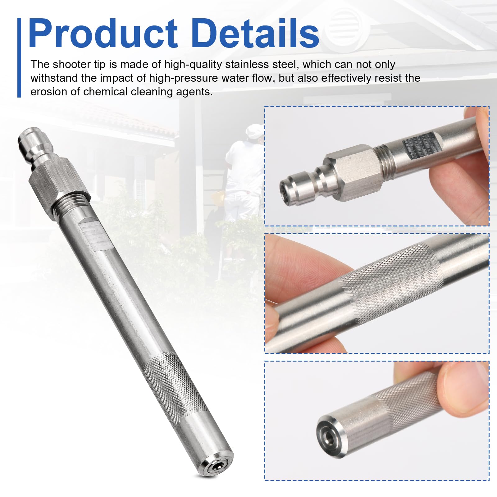 Snapklik.com : Pressure Washer Long Range Chemical Nozzle For Ladder Saver