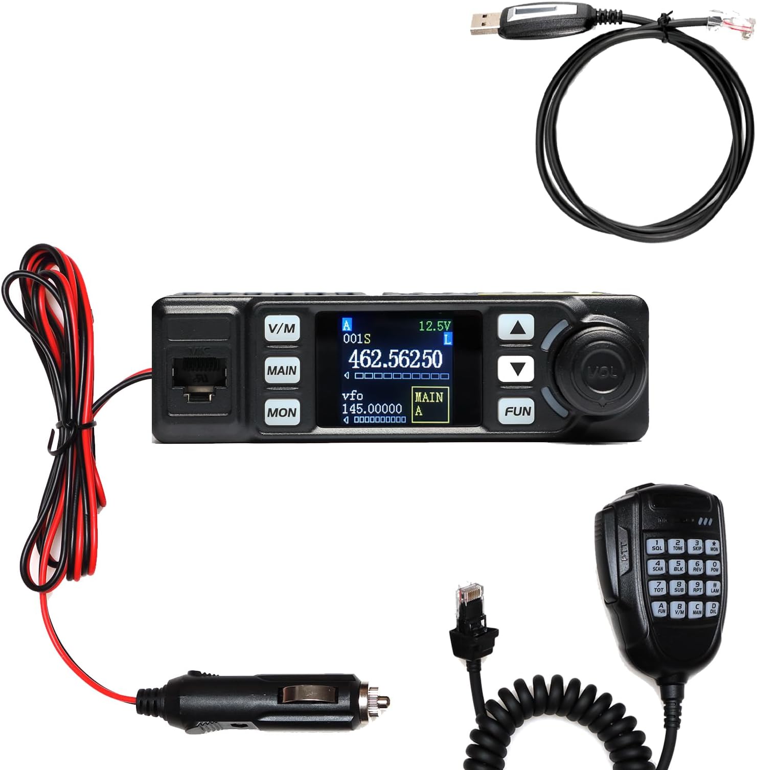 Amazon.com: GMRS Mobile Radio Mini Car Vehicle Radio AT-779UV 20W Long ...