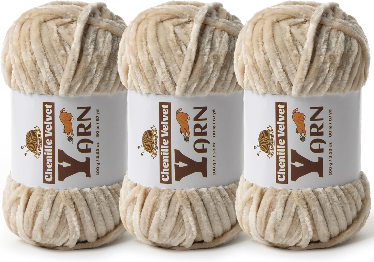 Amazon.com: Plush Chenille Chunky Yarn - Fluffy Velvet Yarn Crochet for ...