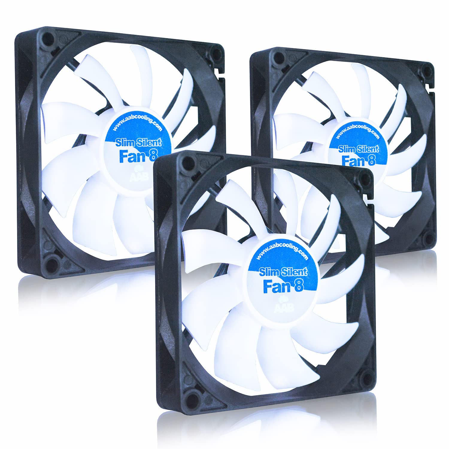 AABCOOLING SLIM Silent Fan 8-Silent and Efficient Low Profile 80mm Fan ...