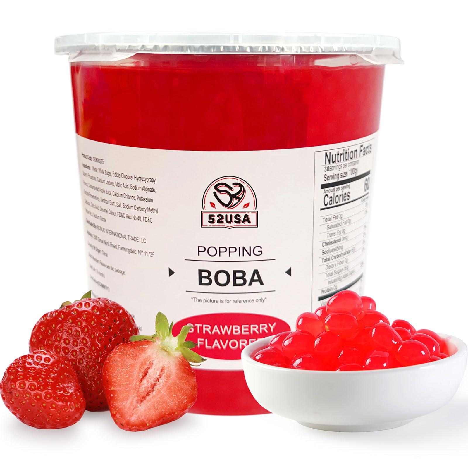 Snapklik.com : 52USA Strawberry Popping Boba Pearls For Bubble Tea ...