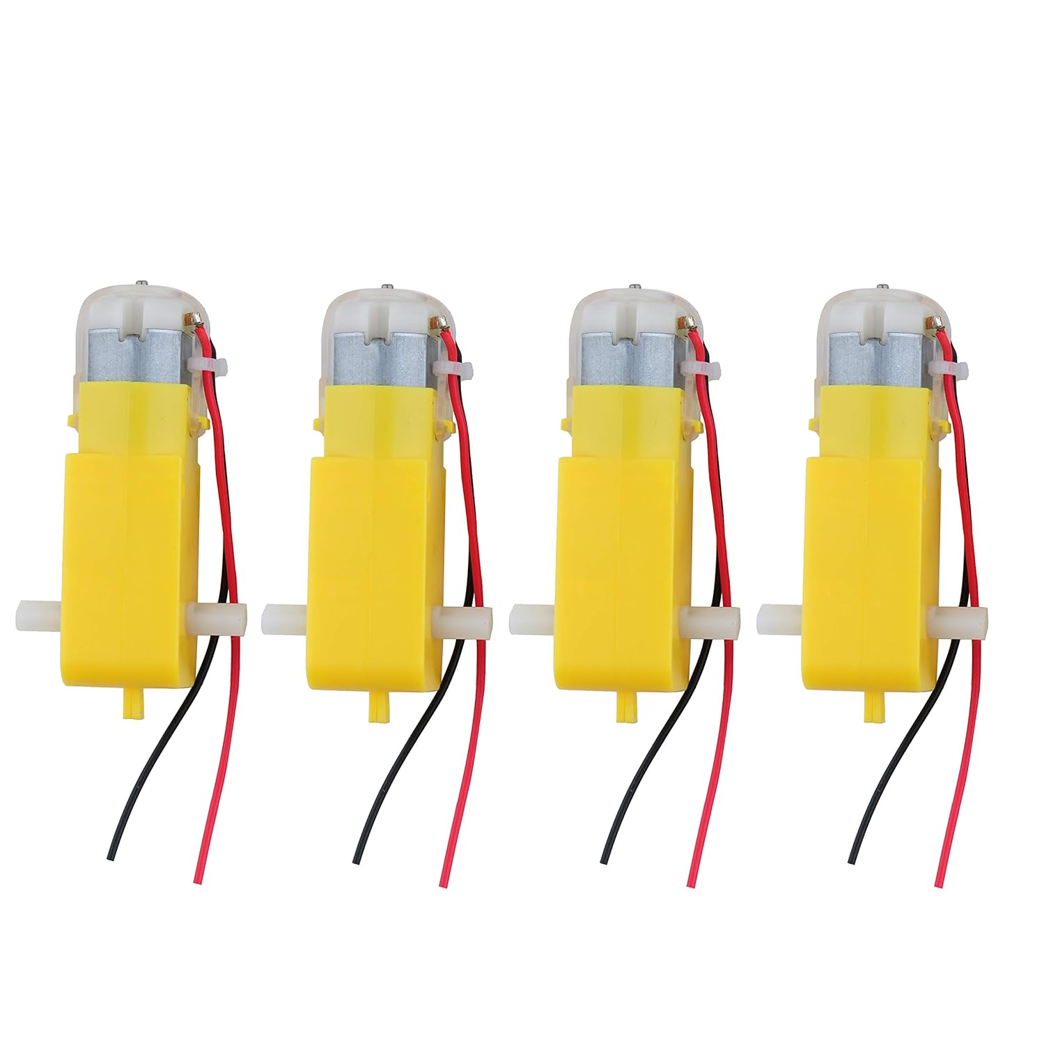 Amazon.com: Stemedu 4PCS DC TT Motor Gearbox Motor - 3-6V Dual Shaft ...