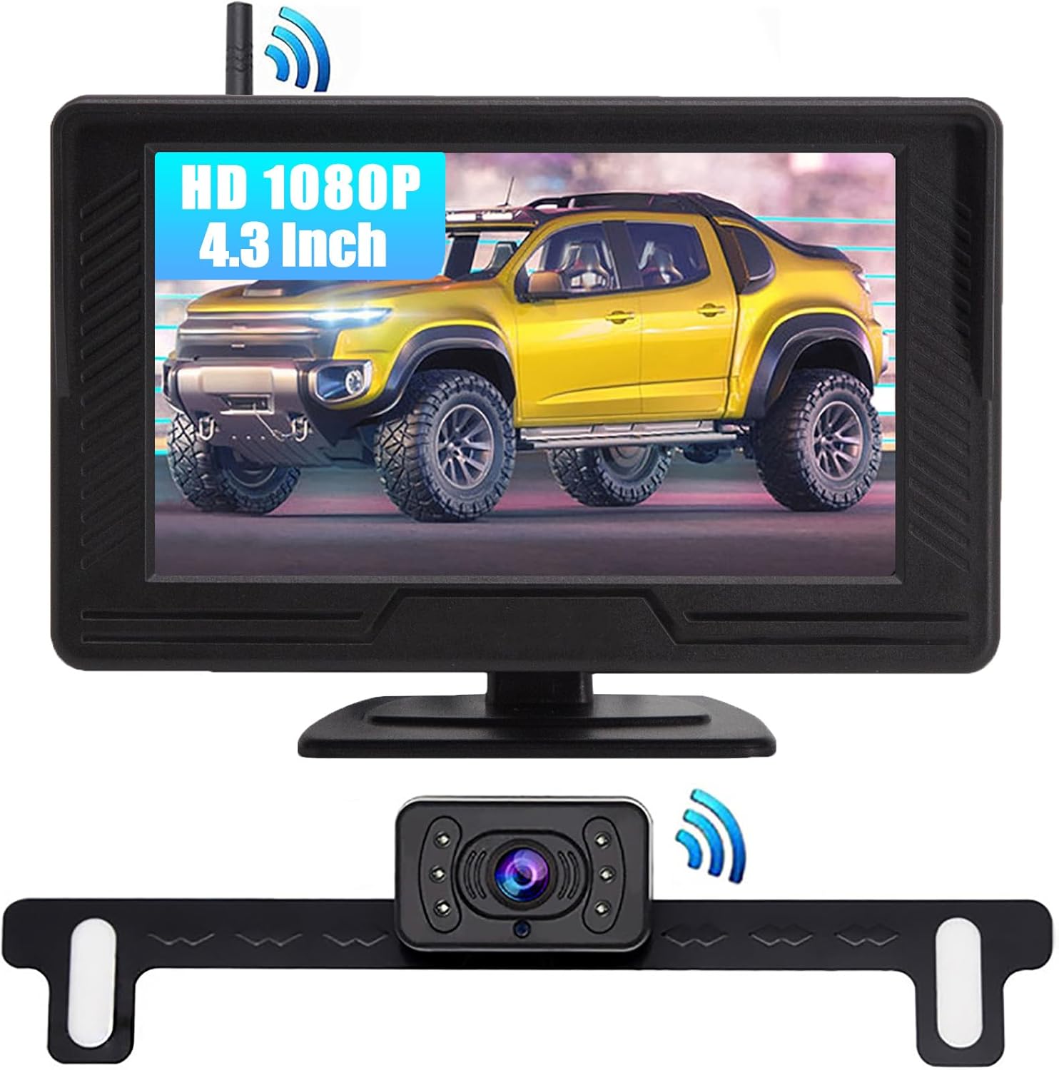 Amazon.com: B-Qtech Wireless Backup Camera Digital Signal Rear View ...