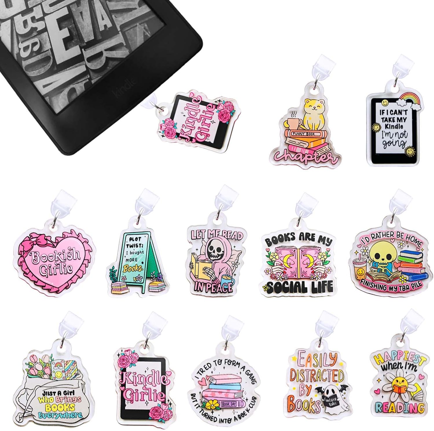 Amazon.com: Vozekrod 11PCS Charms for E-Reader – Type C Dust Plug ...